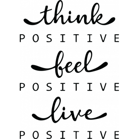 Sticker Positive Attitude Dimension (côté le plus grand) 15 cm Couleur ...