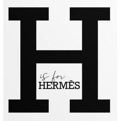 Stickers Hermès logo rond N°2 Couleur Noir Dimension (côté le plus ...