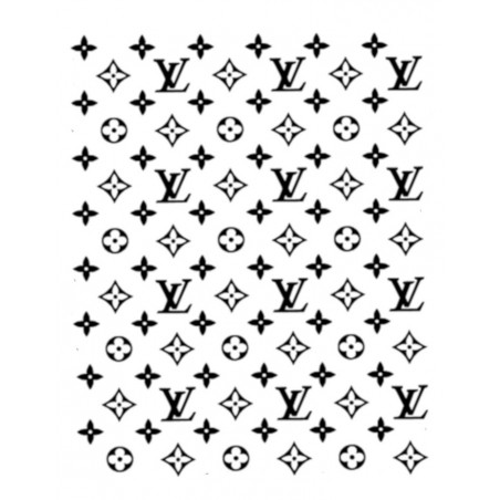 LV, sheet stickers monogrammes Color Black Size 30 cm x 25cm