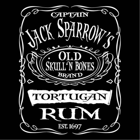Sticker Jack Sparrow style Jack Daniel's /Rhum Couleur Noir Dimension ...